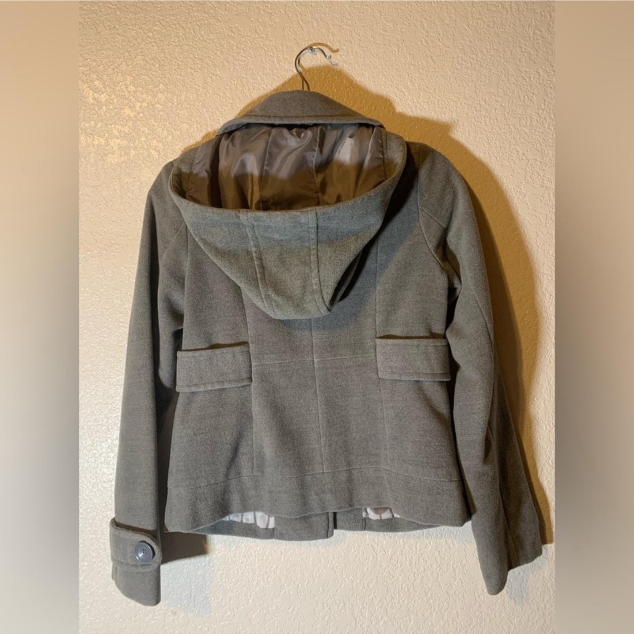 Grey button-up jacket with a touch of whimsy,... | Depop