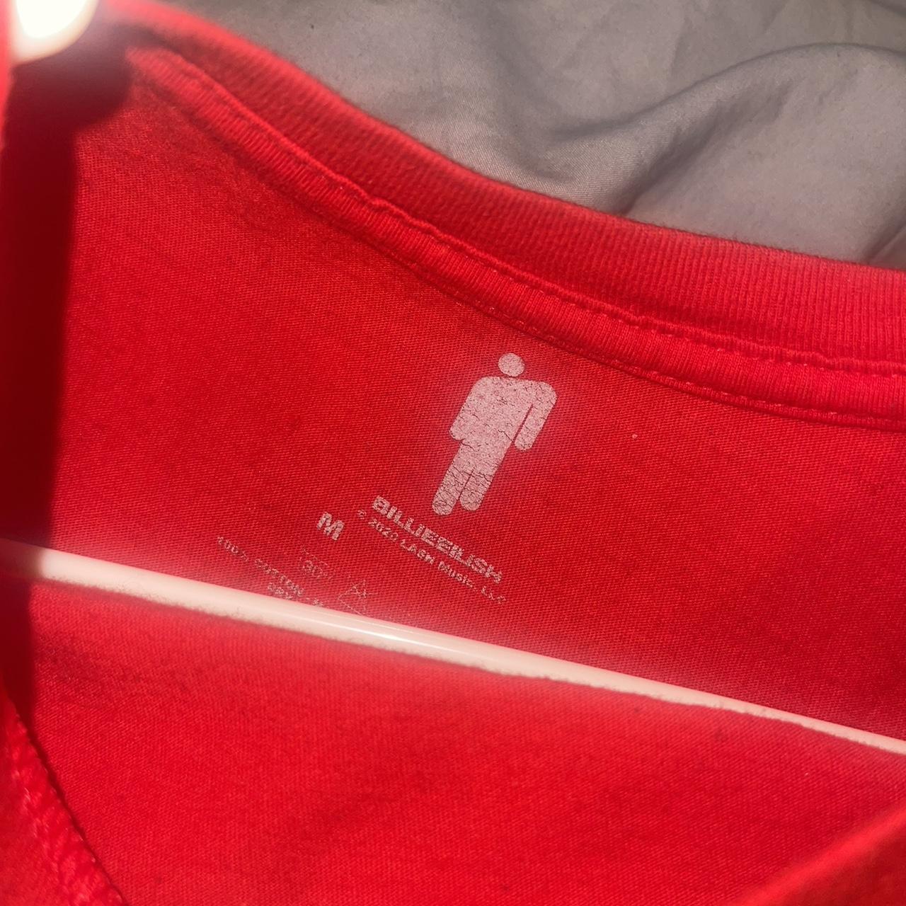 Billie Eillish red merch top Never wear so need gone... - Depop