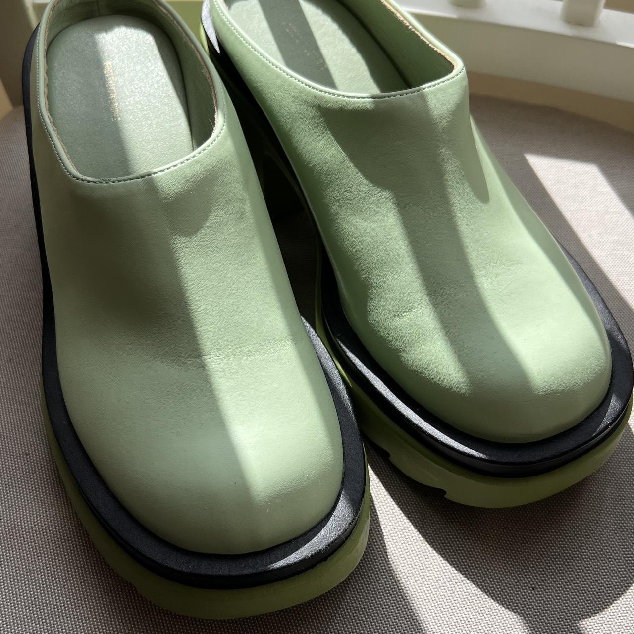 PLT mint green clogs Size 5 Excellent condition - Depop
