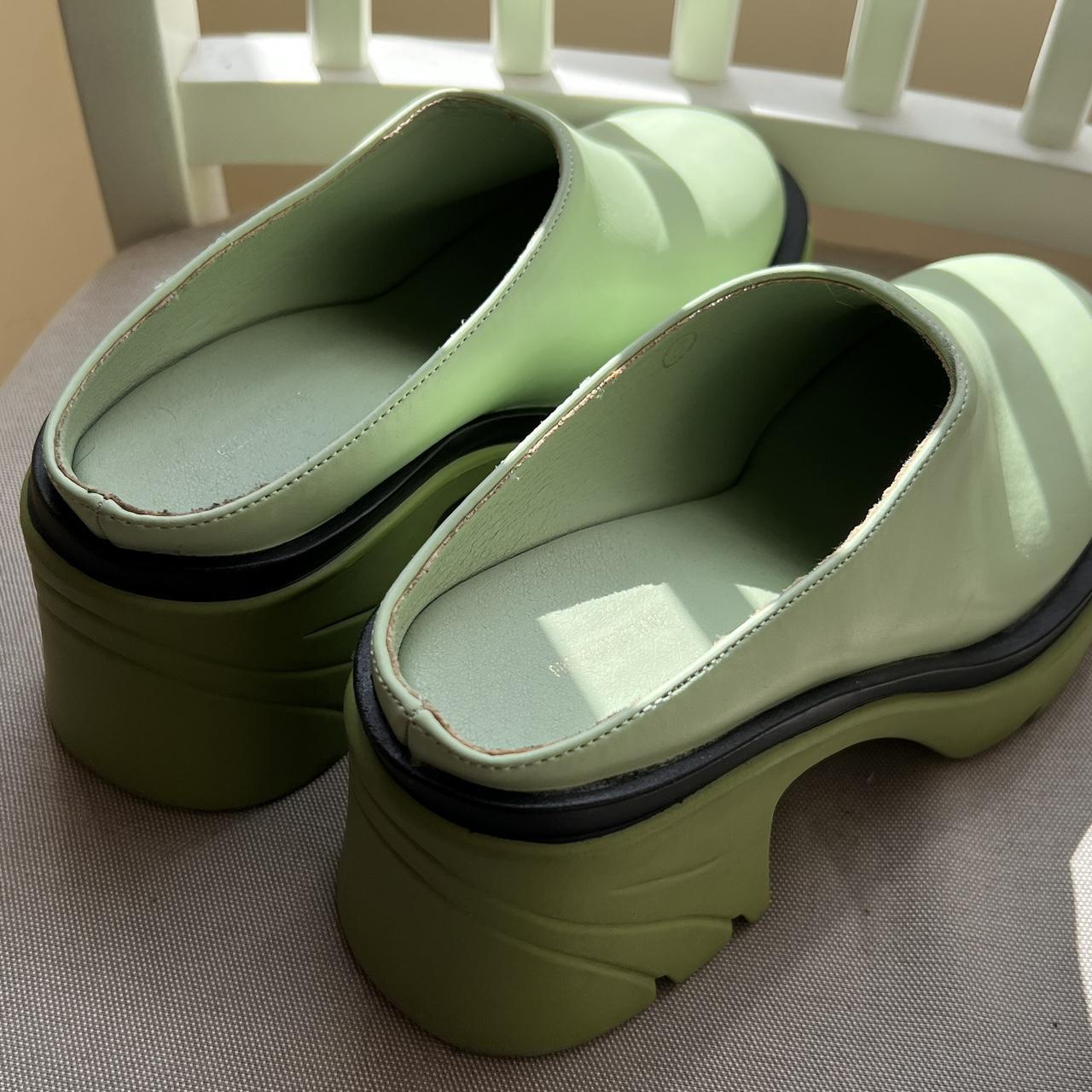 PLT mint green clogs Size 5 Excellent condition - Depop