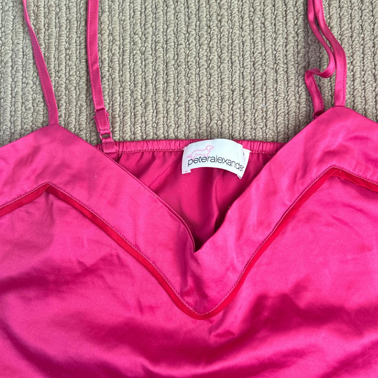 PETER ALEXANDER satin singlet in pink • barely... - Depop