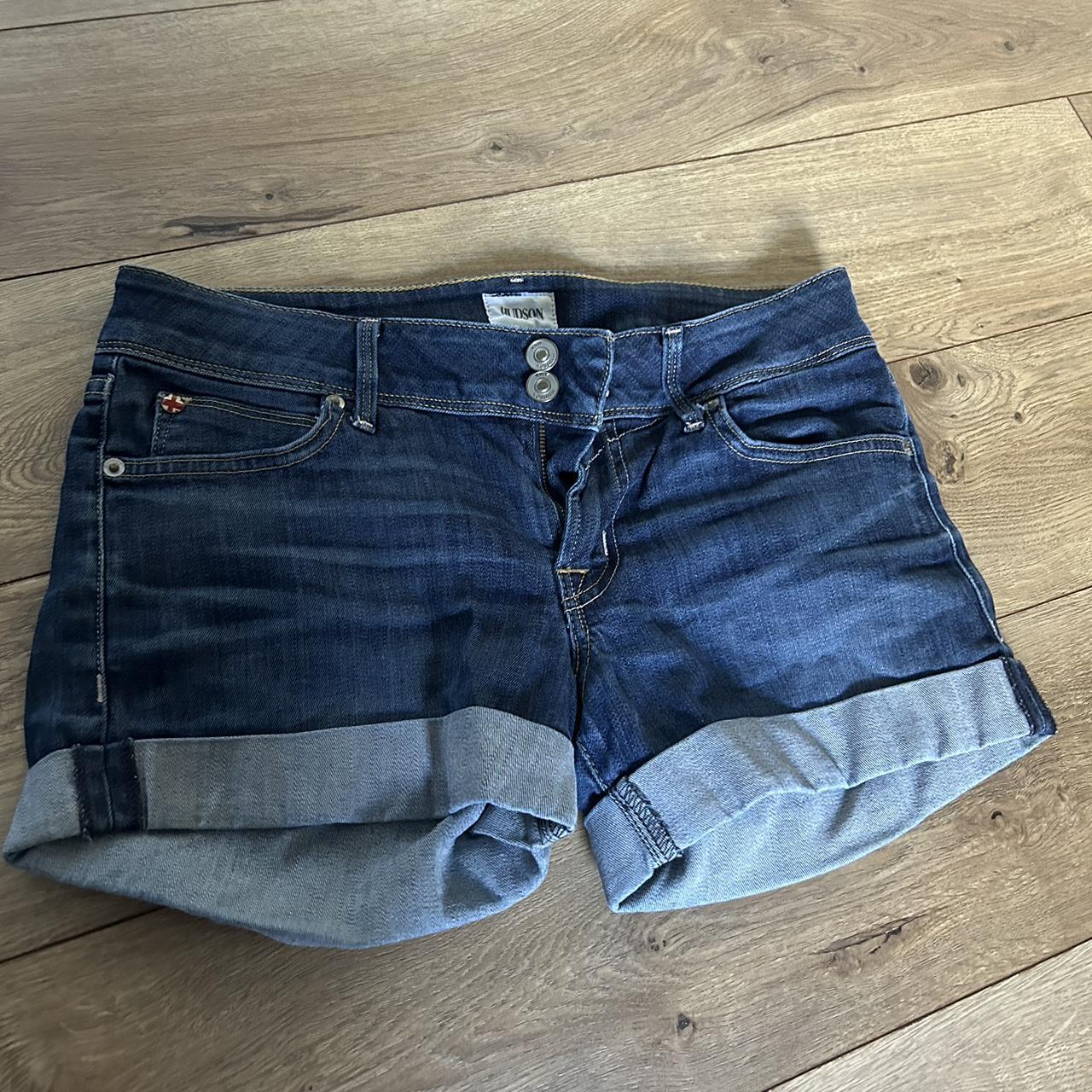 hudson navy blue shorts im forcing myself to get rid... - Depop