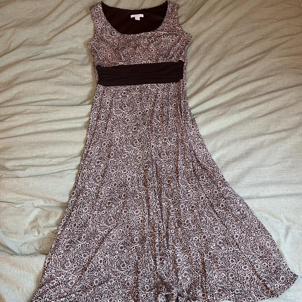 Brown dress Fitted dressbarn brown dress. Super... - Depop