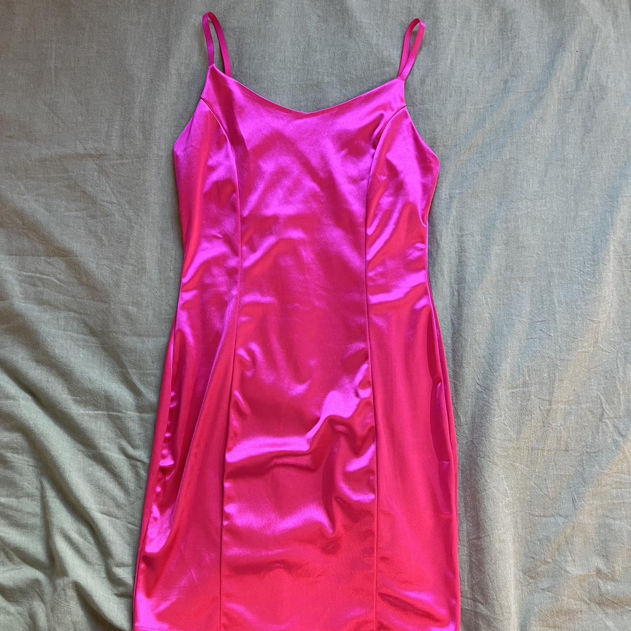 Hot pink slip dress -woman’s large -brand: IRIS... - Depop