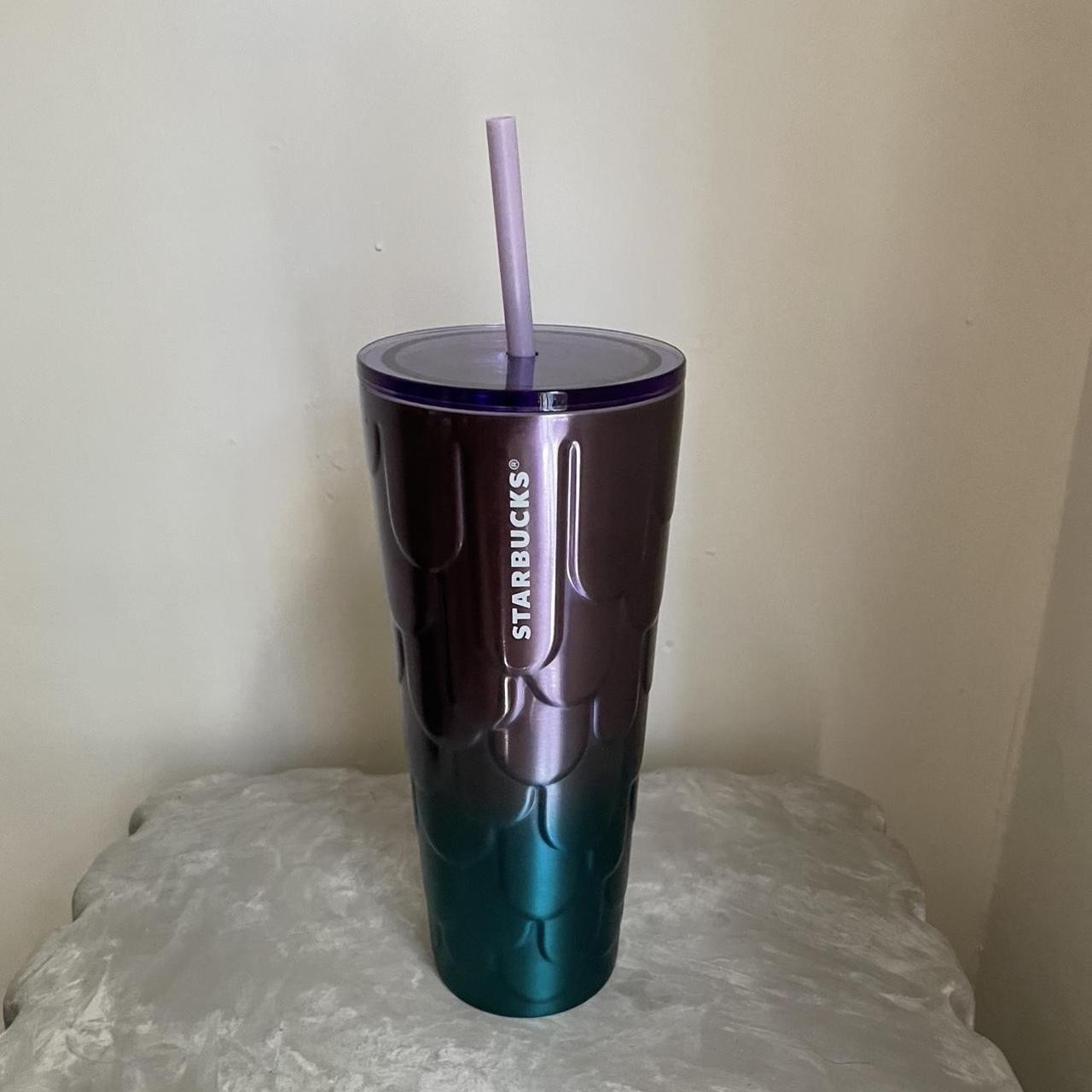 Brand New Starbucks Shell Mermaid Metallic Blue and... - Depop