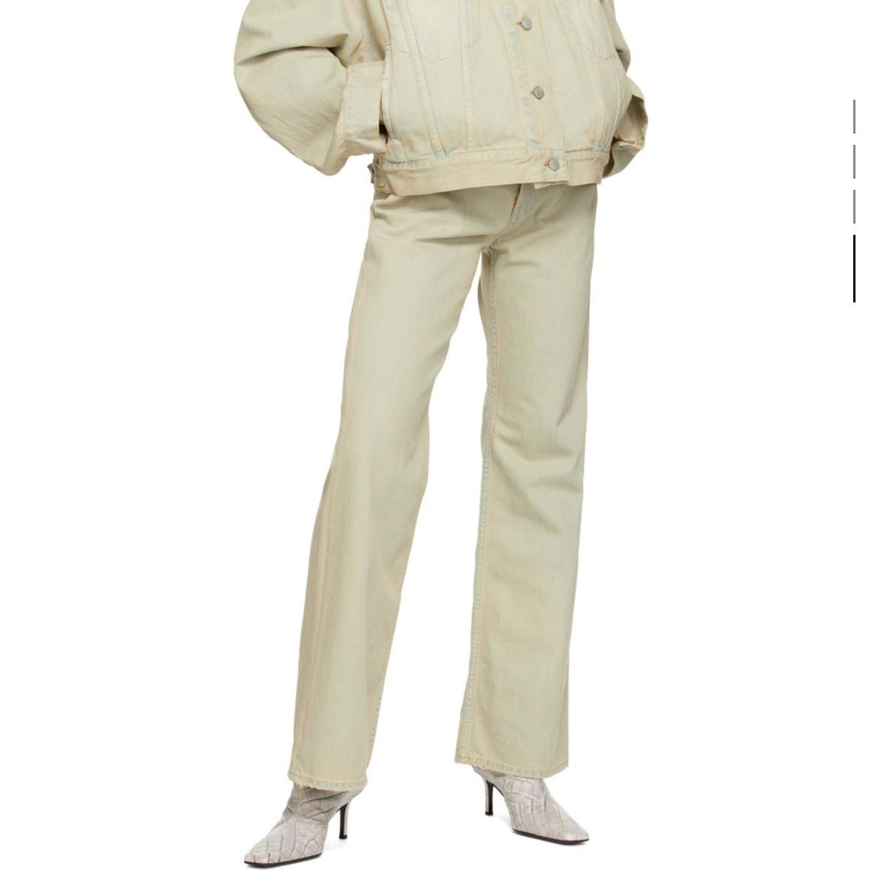 Acne Studios Yellow/ Blue jeans Relaxed fit. Size... - Depop