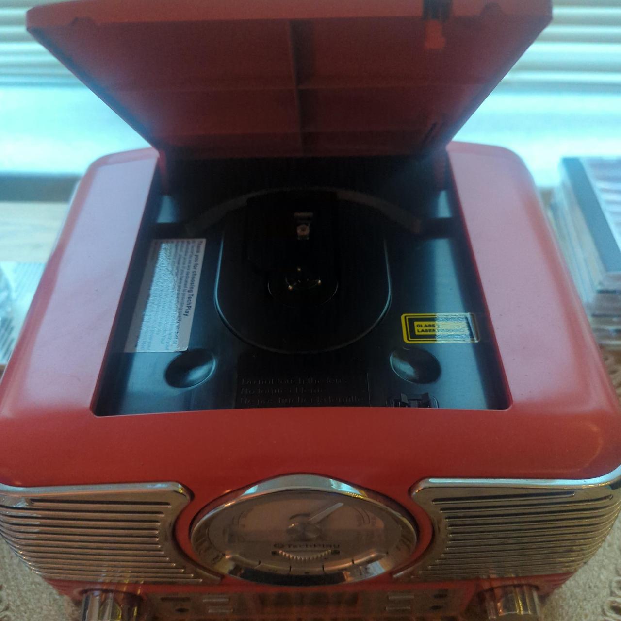 Retro red CD player Needs a charger, haven't used... - Depop