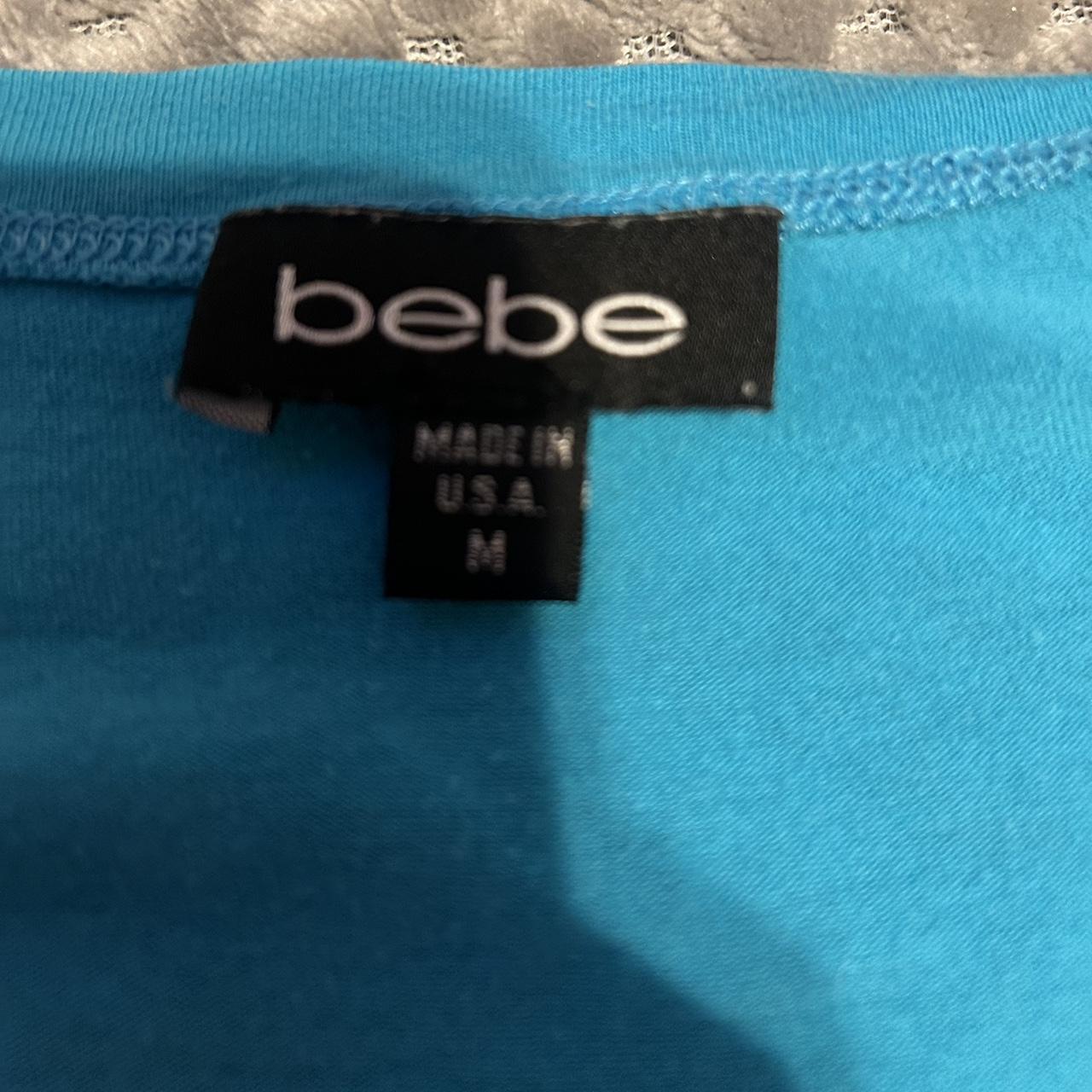 Blue 2000s style Bebe shirt size medium / fits... - Depop