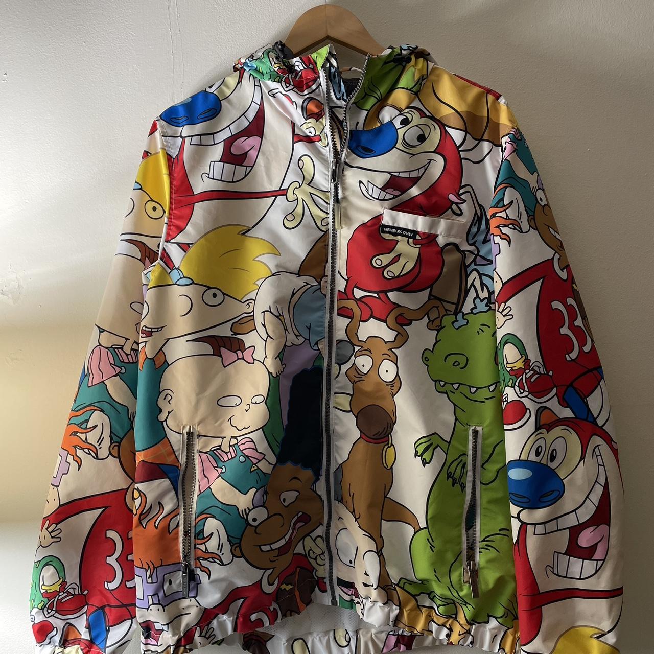 Nickelodeon members only all over print jacket... - Depop