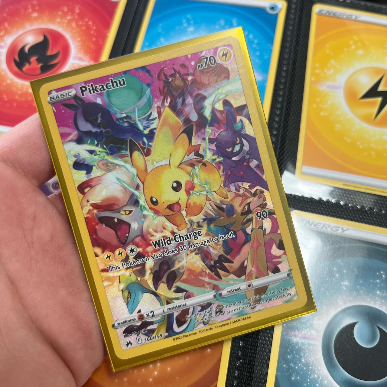 Crown zenith pikachu 160/159 full art Comes in... - Depop