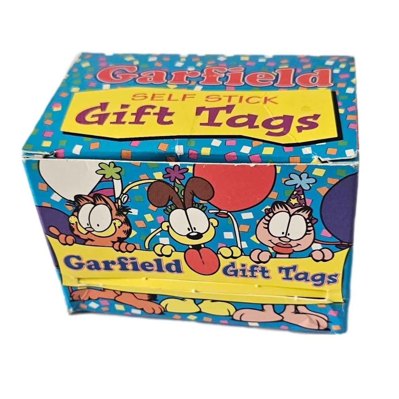 1990s Garfield Gift tag sticker roll in original box... - Depop