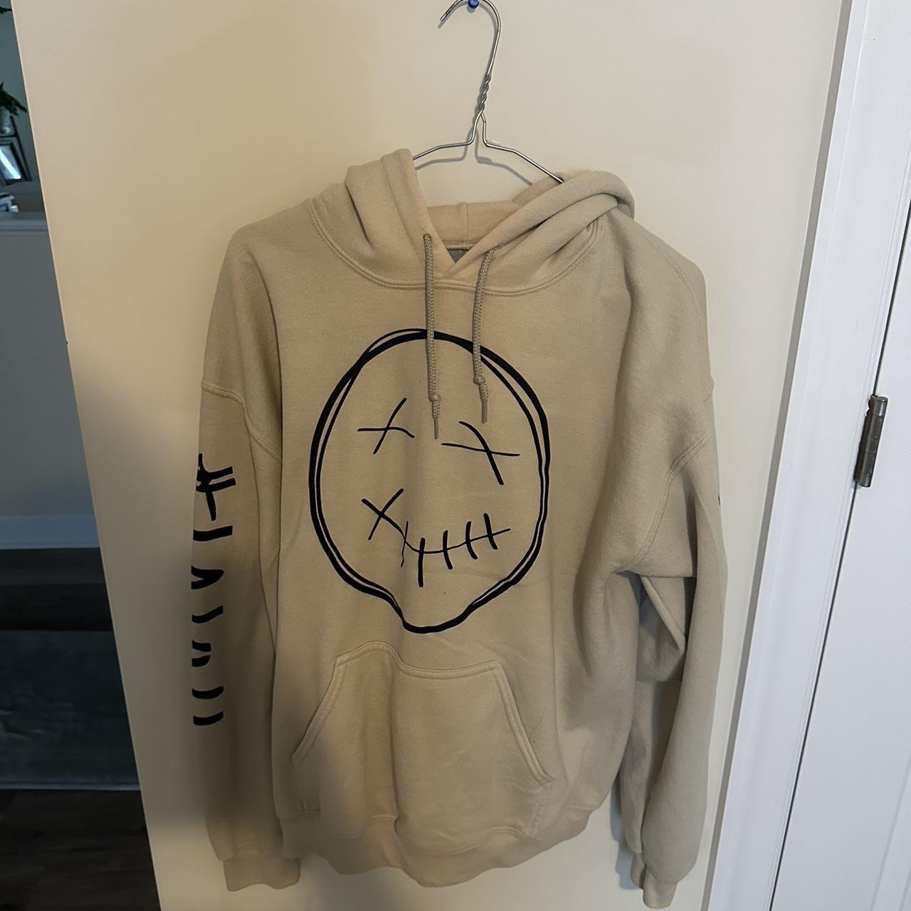 Custom Travis Scott stitch face hoodie - Depop
