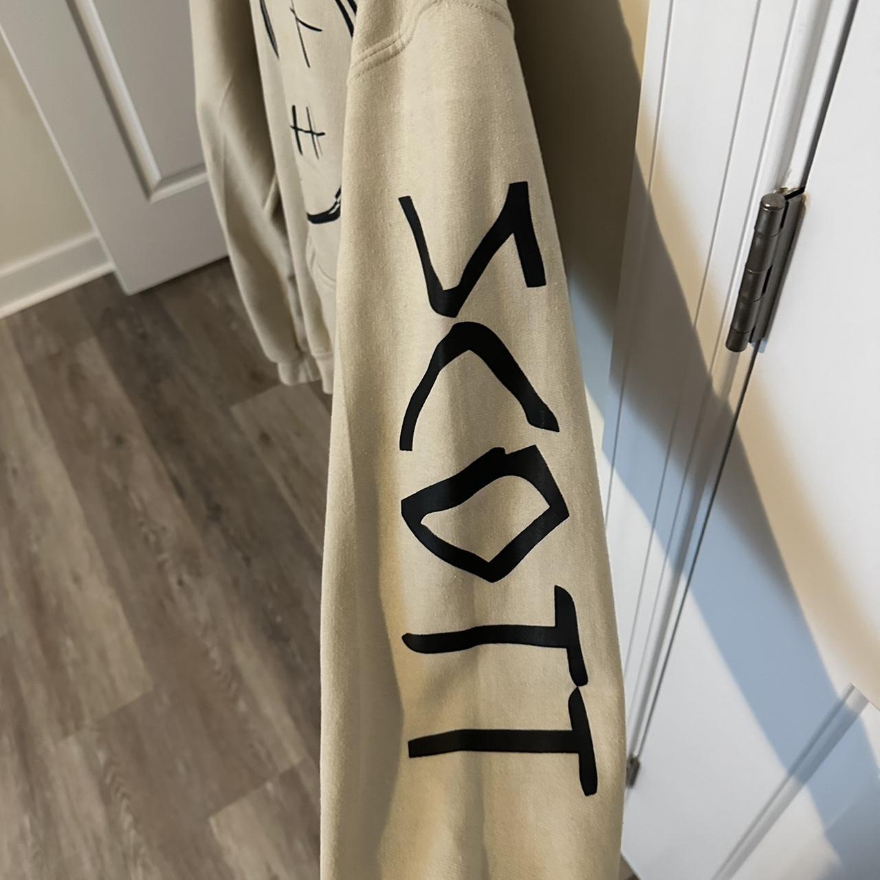 Custom Travis Scott stitch face hoodie - Depop