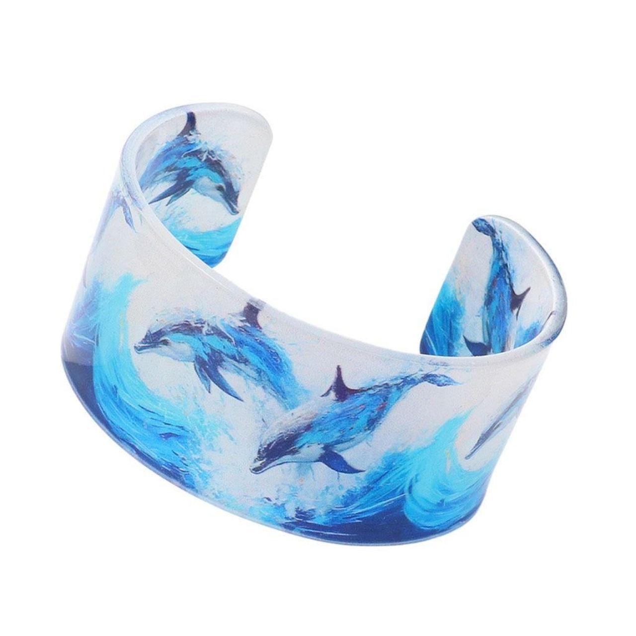 NWT Icon Collection clear acrylic with dolphins.... - Depop