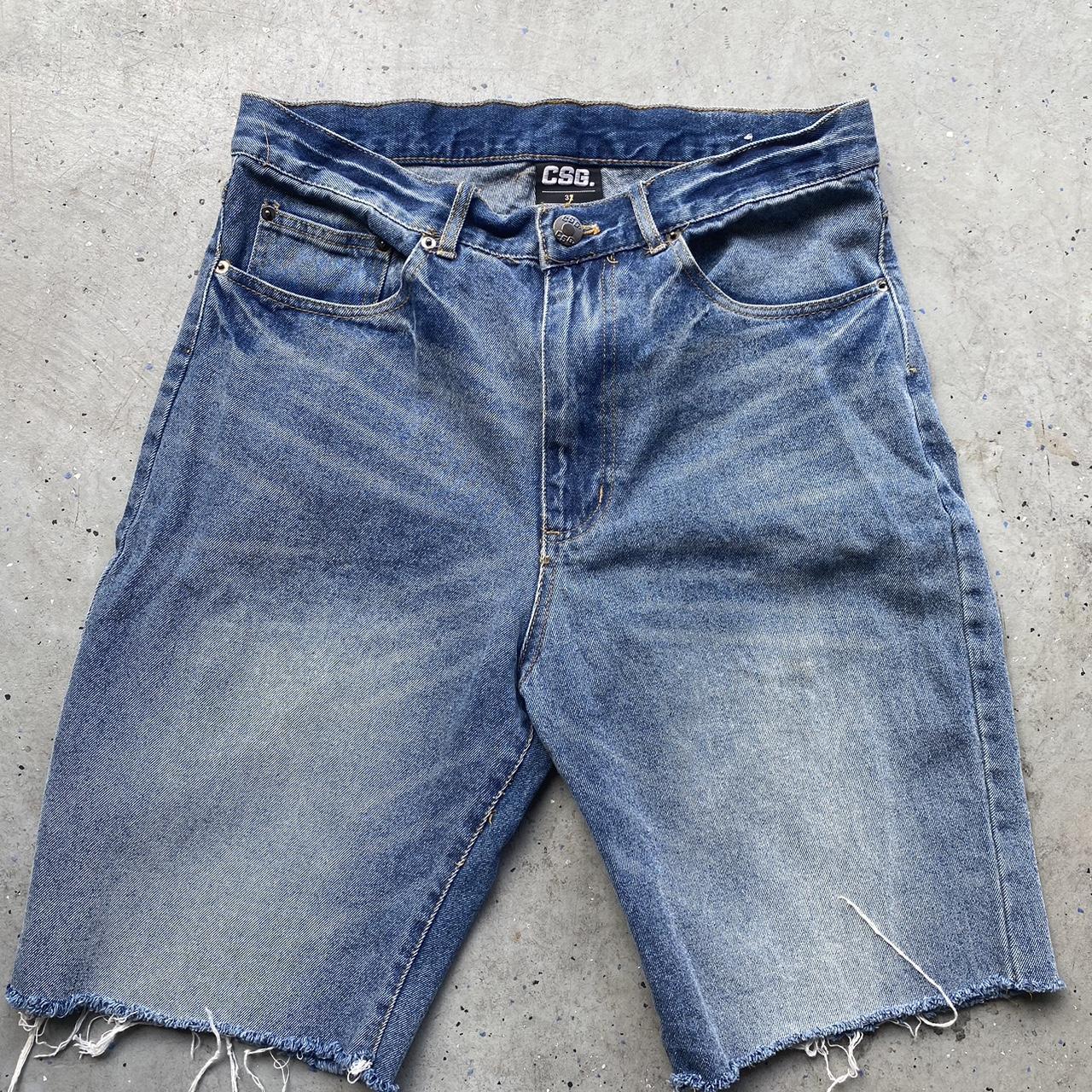 CSG Dark Blue Jorts 32 These were cut a little bit... - Depop