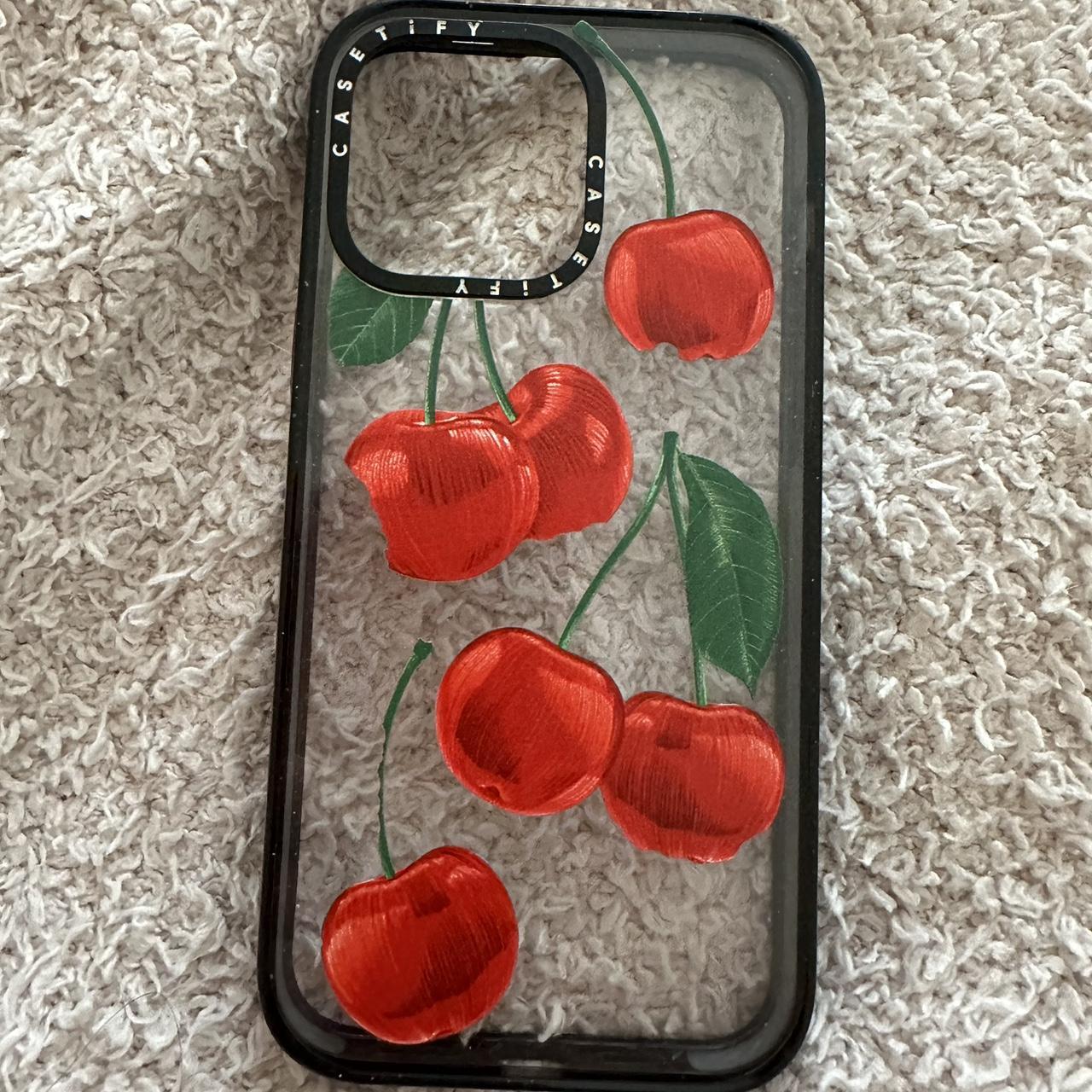 Casetify cherries case clear impact case for iPhone... - Depop