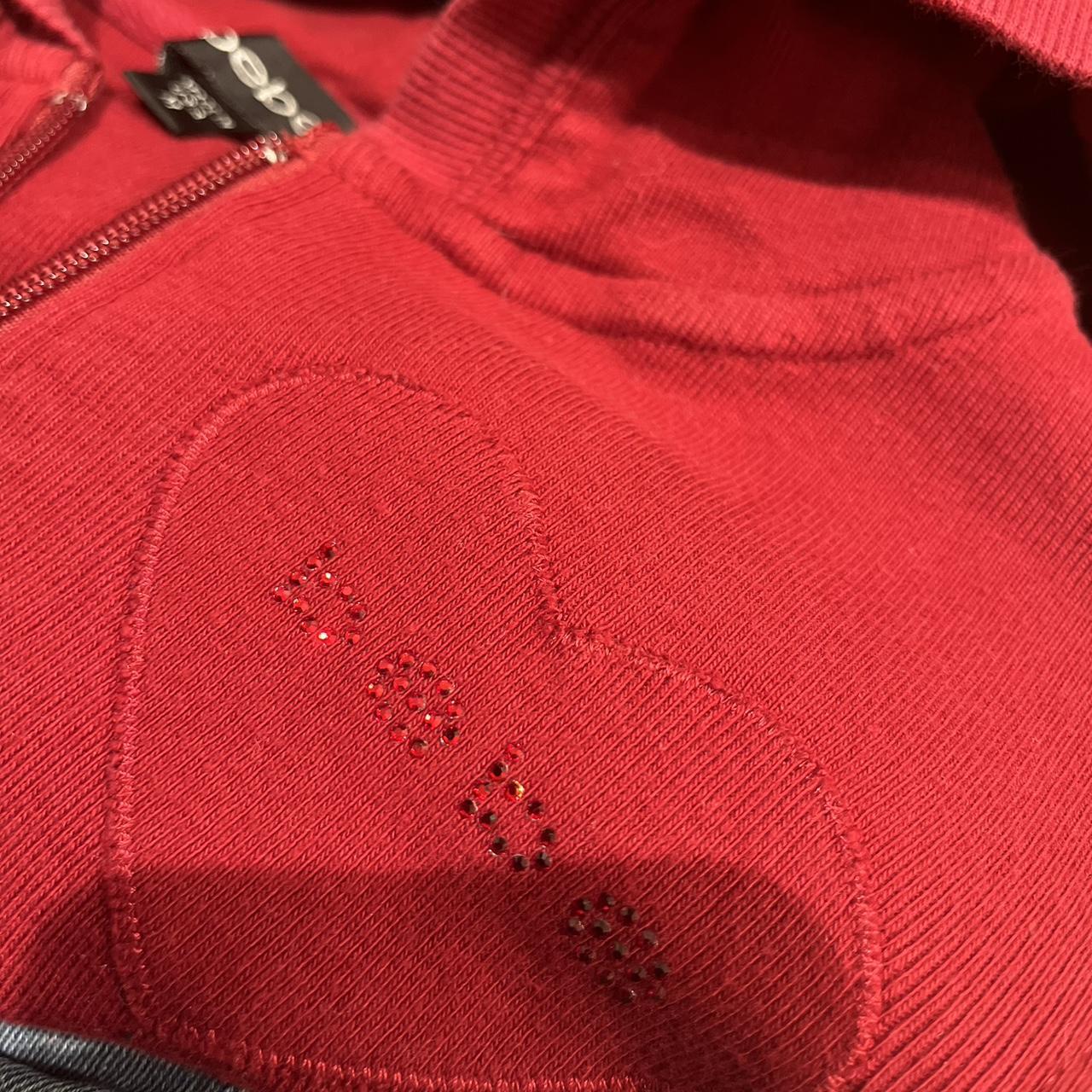 Cropped red bebe jacket... - Depop