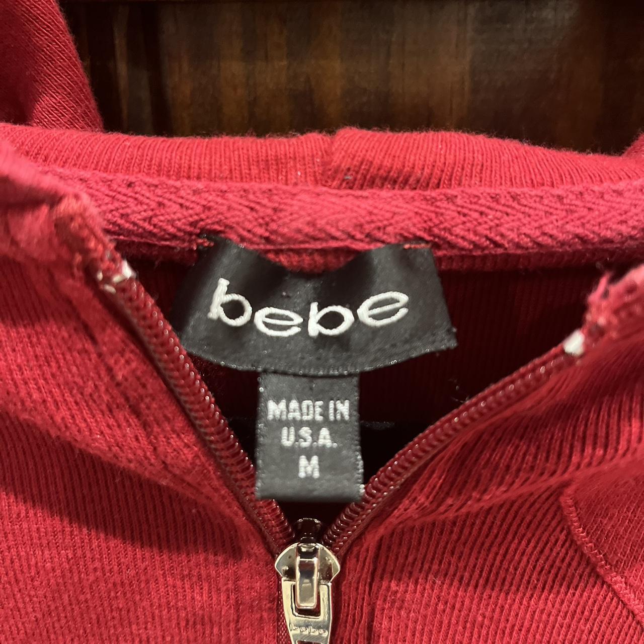 Cropped red bebe jacket... - Depop