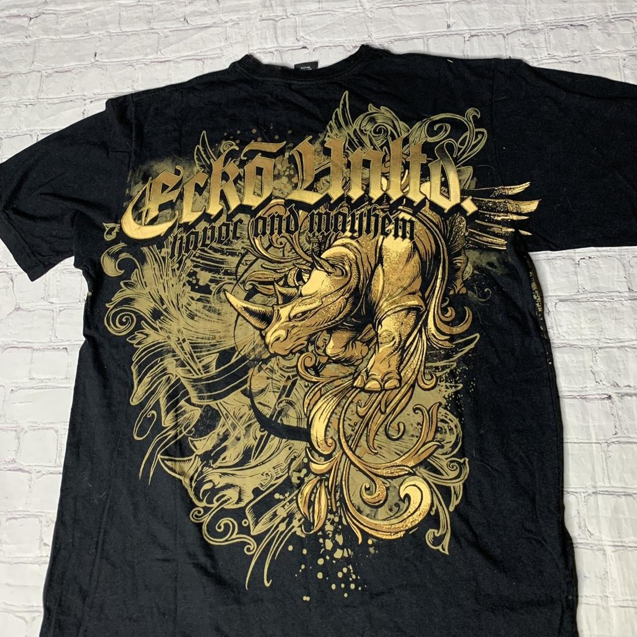 Ecko MMA Y2K affliction style T-shirt Size XL... - Depop