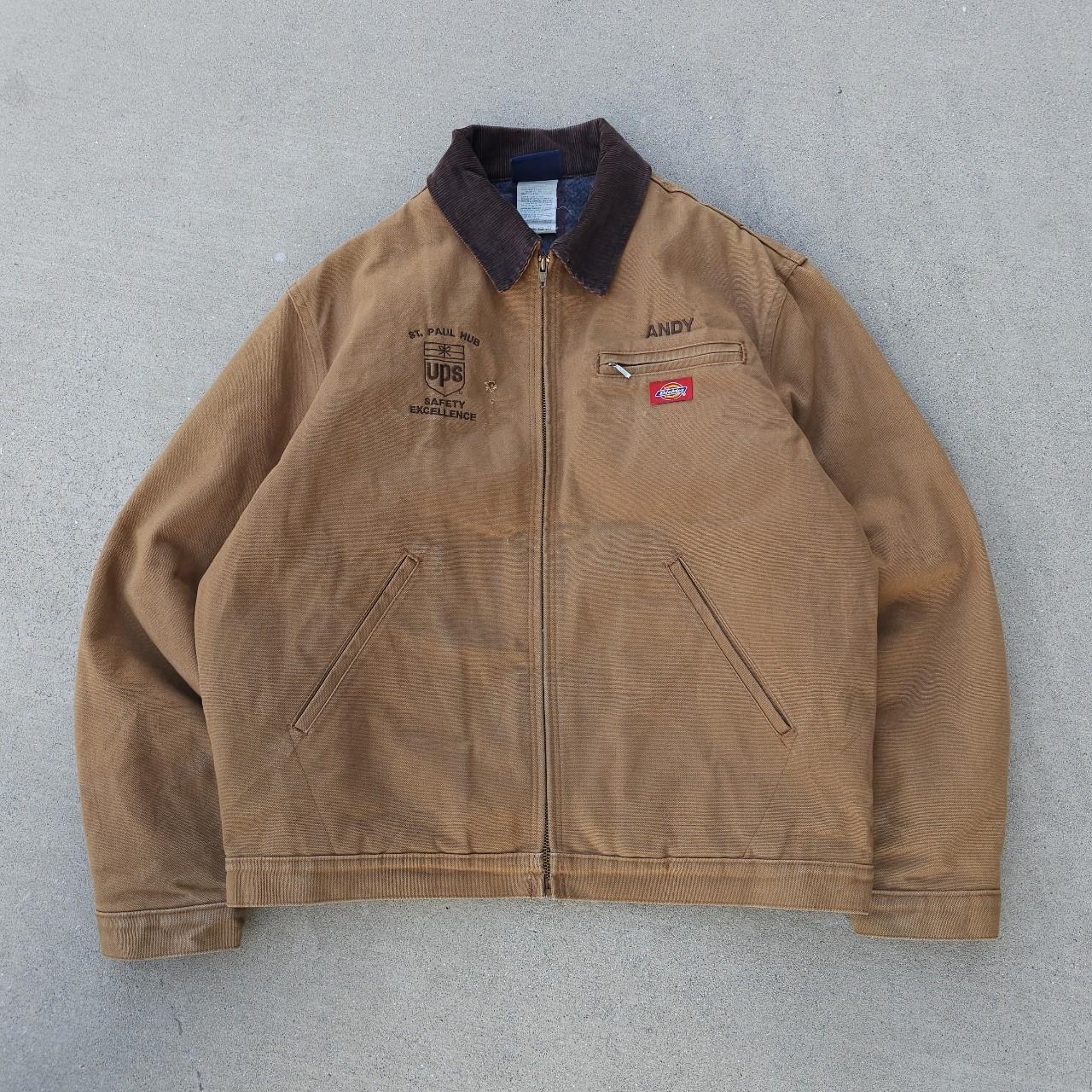 Beige Vintage Dickies Detroit Work Jacket. Sunfaded... - Depop