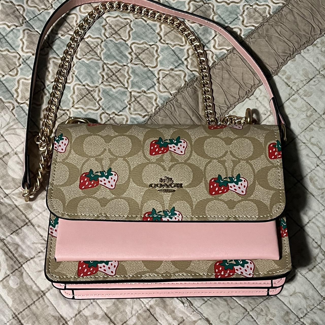 Coach klare strawberry bag lightly used, comes as... - Depop