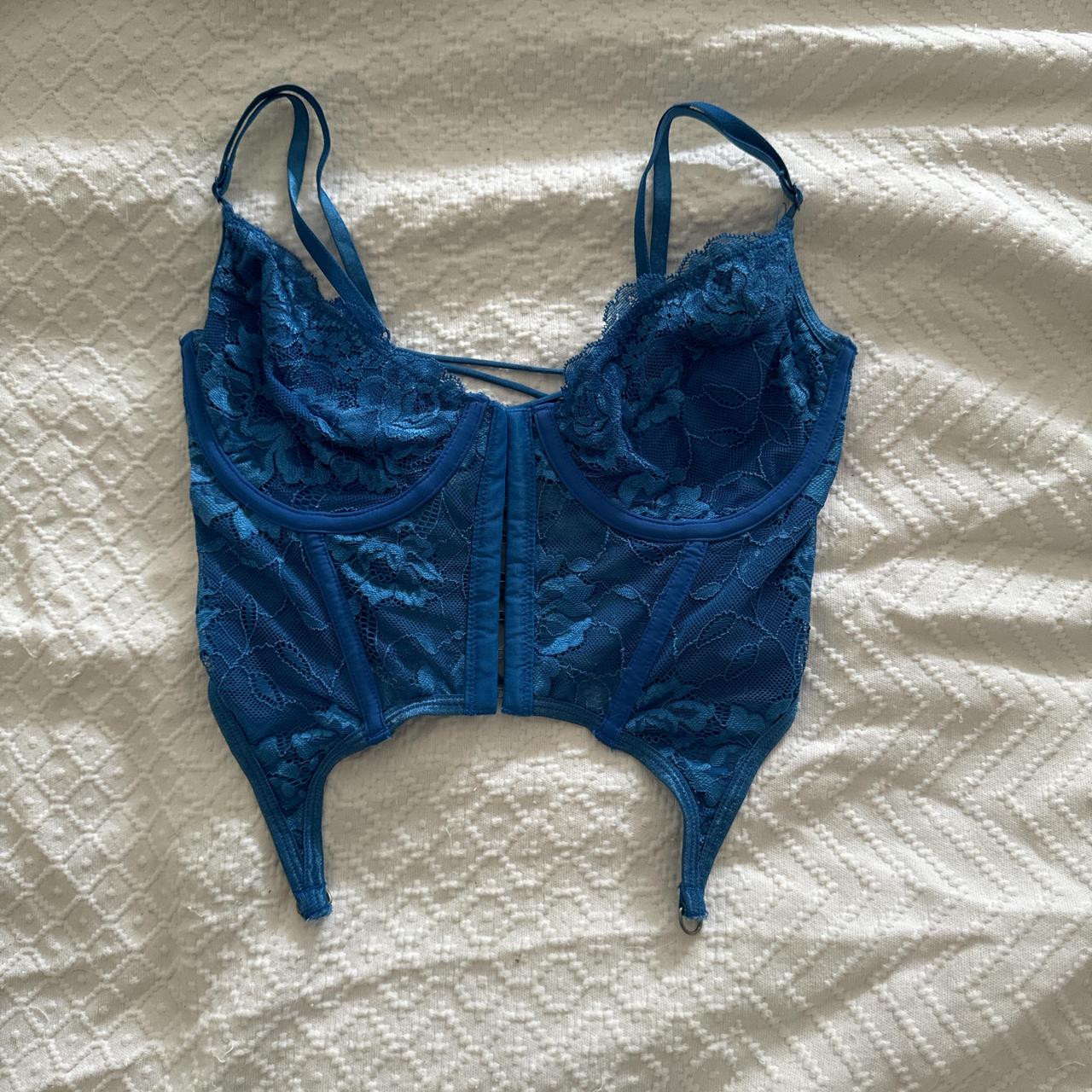 - glassons blue corset top - size 10 - never worn... | Depop