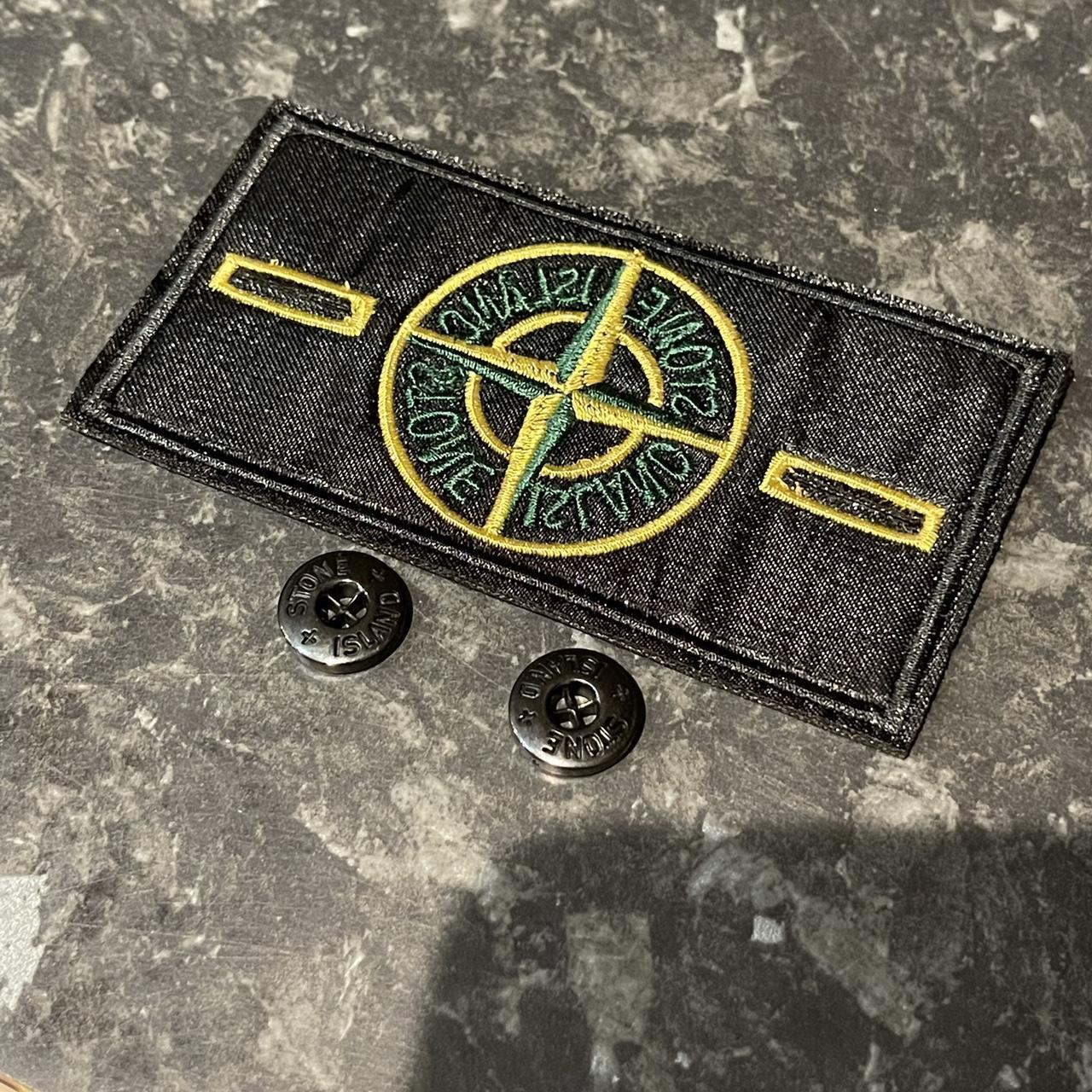 Stone island badge replacement brand new with buttons - Depop