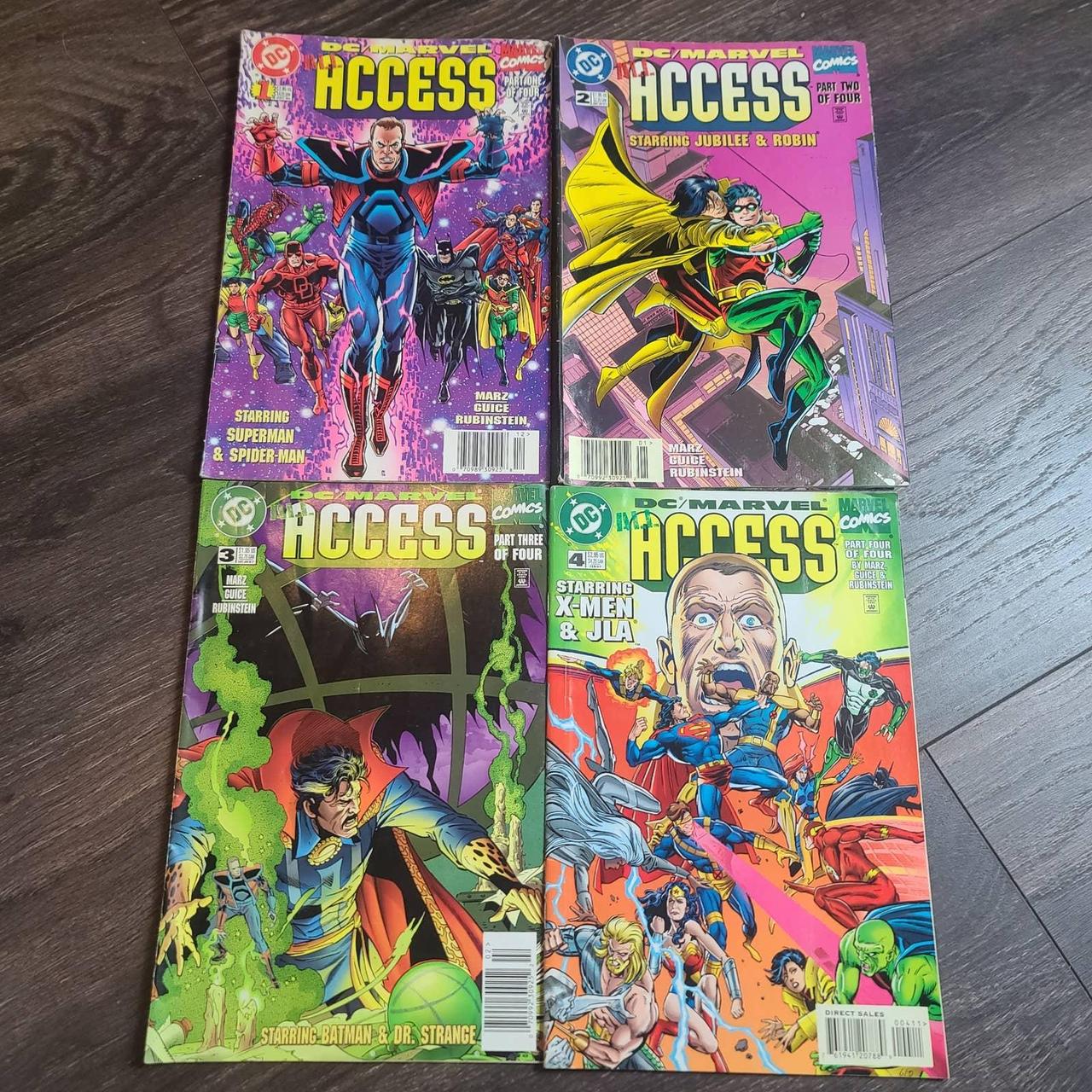 Full set 1-4 of DC /Marvel Access . These are Not... - Depop