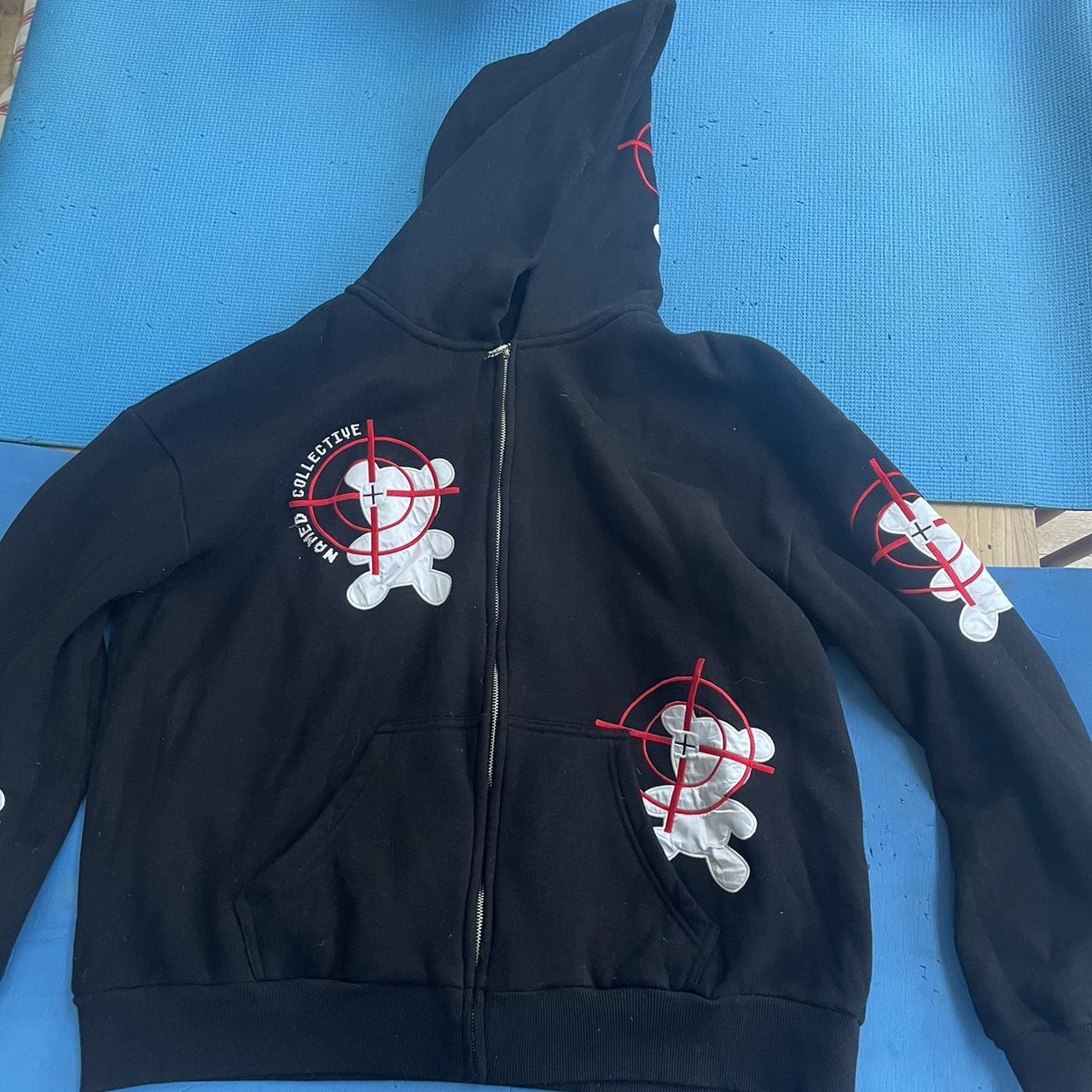 Named Collective Men's Black and Red Hoodie | Depop