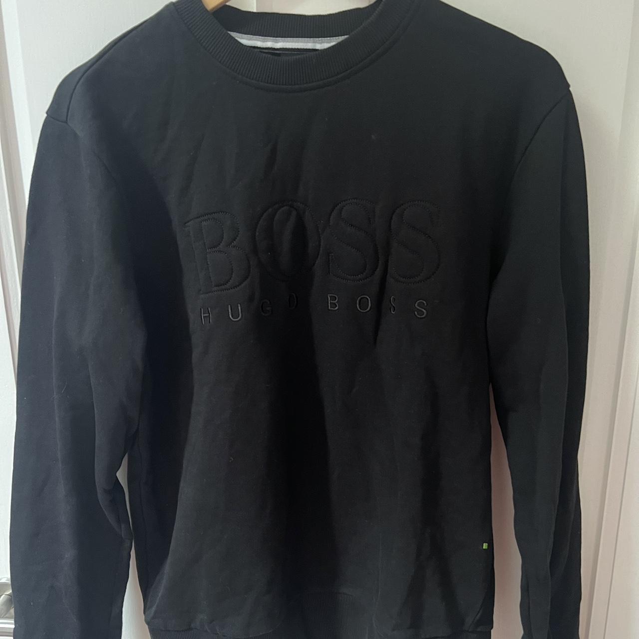Black Hugo boss jumper Thick material - Depop