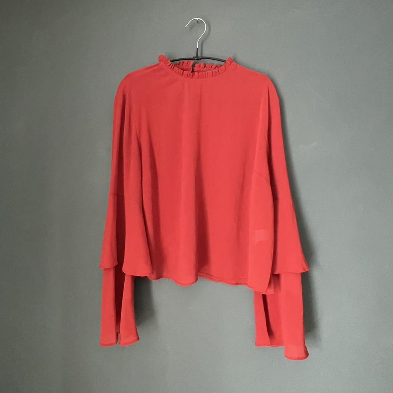Primark Women's Orange and Red Blouse | Depop