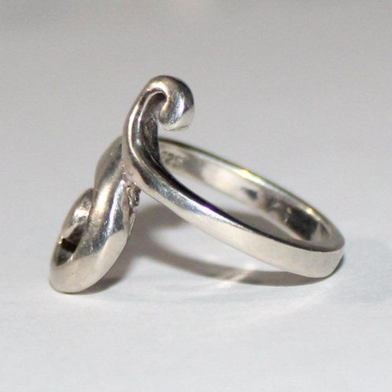 Sterling Silver Swirl Ring Simple swirl design in... - Depop