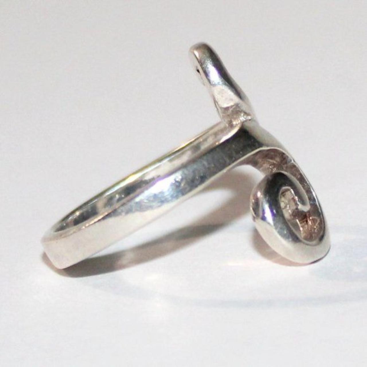 Sterling Silver Swirl Ring Simple swirl design in... - Depop