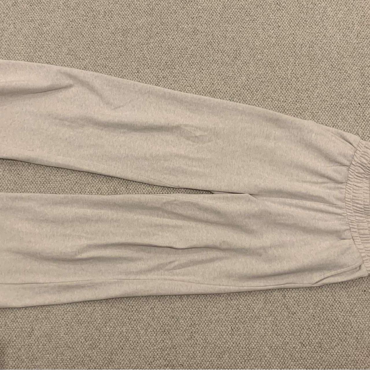 Mango Women's White and Cream Joggers-tracksuits | Depop