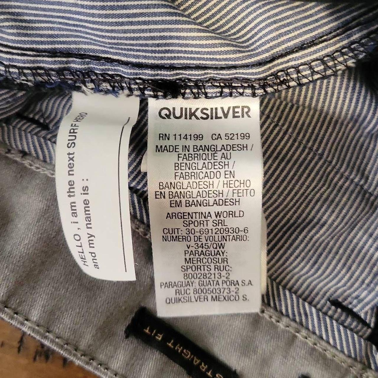 These are black Quicksilver Straight Fit flat front... - Depop