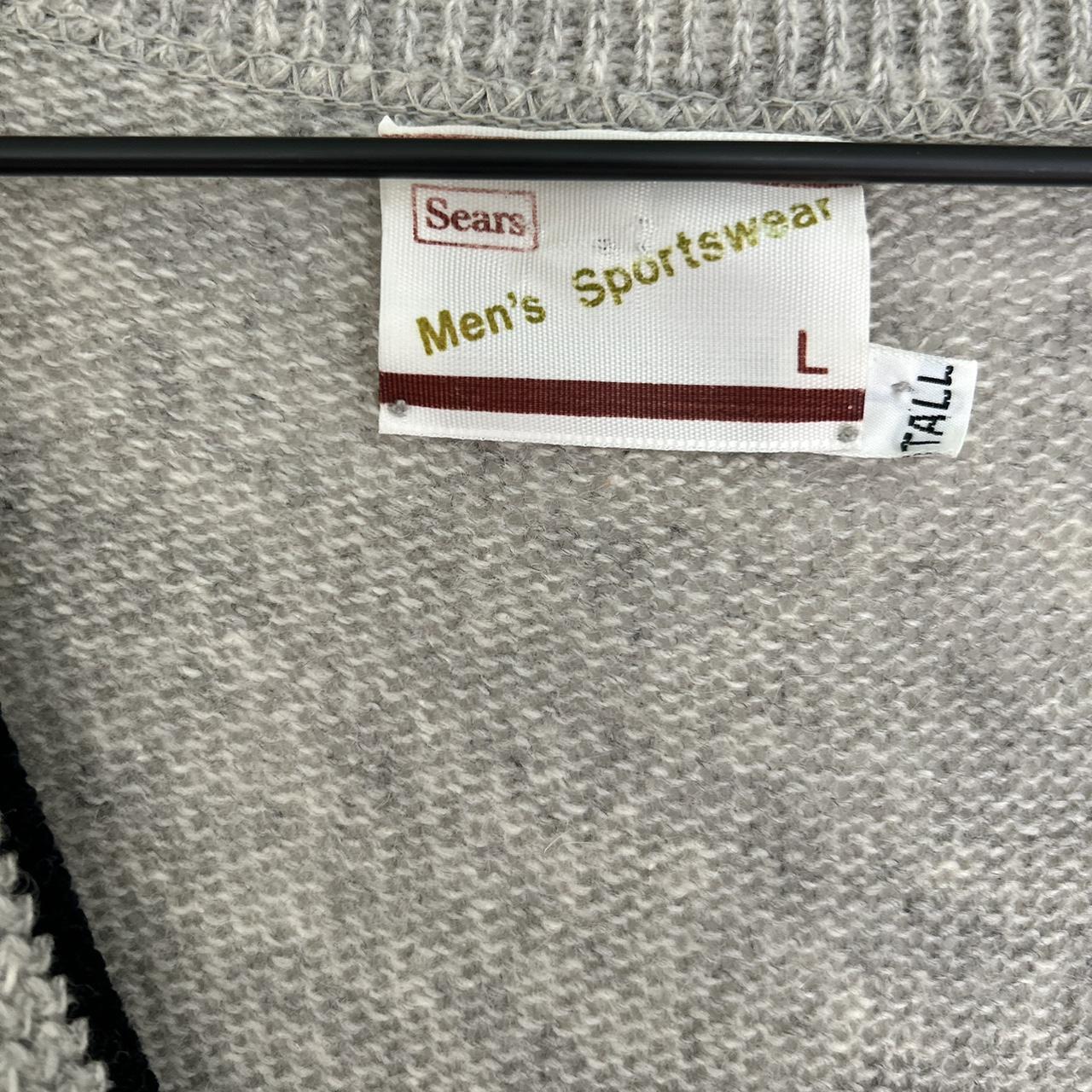 Vintage Grandpa Cardigan. Sears label. Size... - Depop