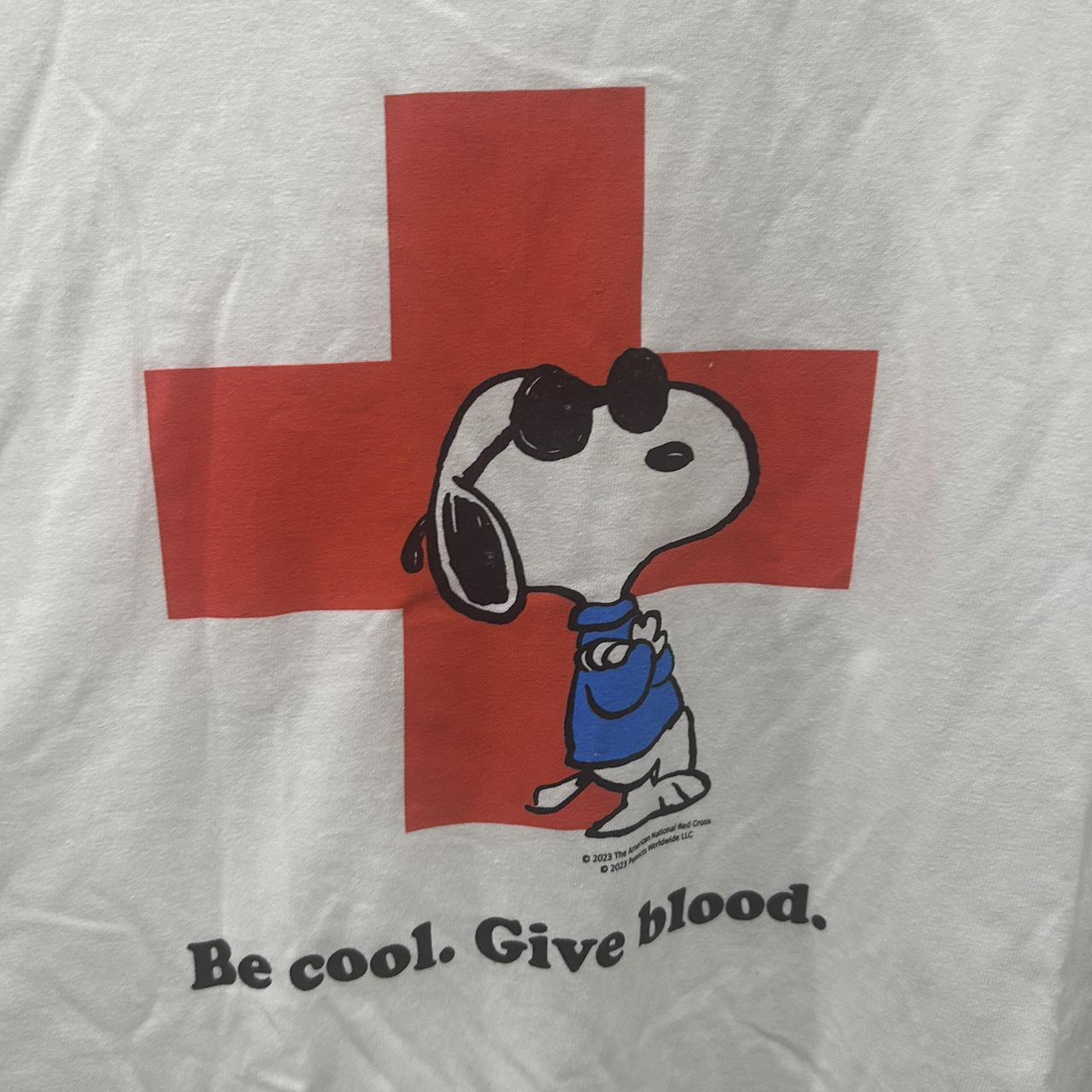 Red Cross snoopy shirt Sz XXL - Depop