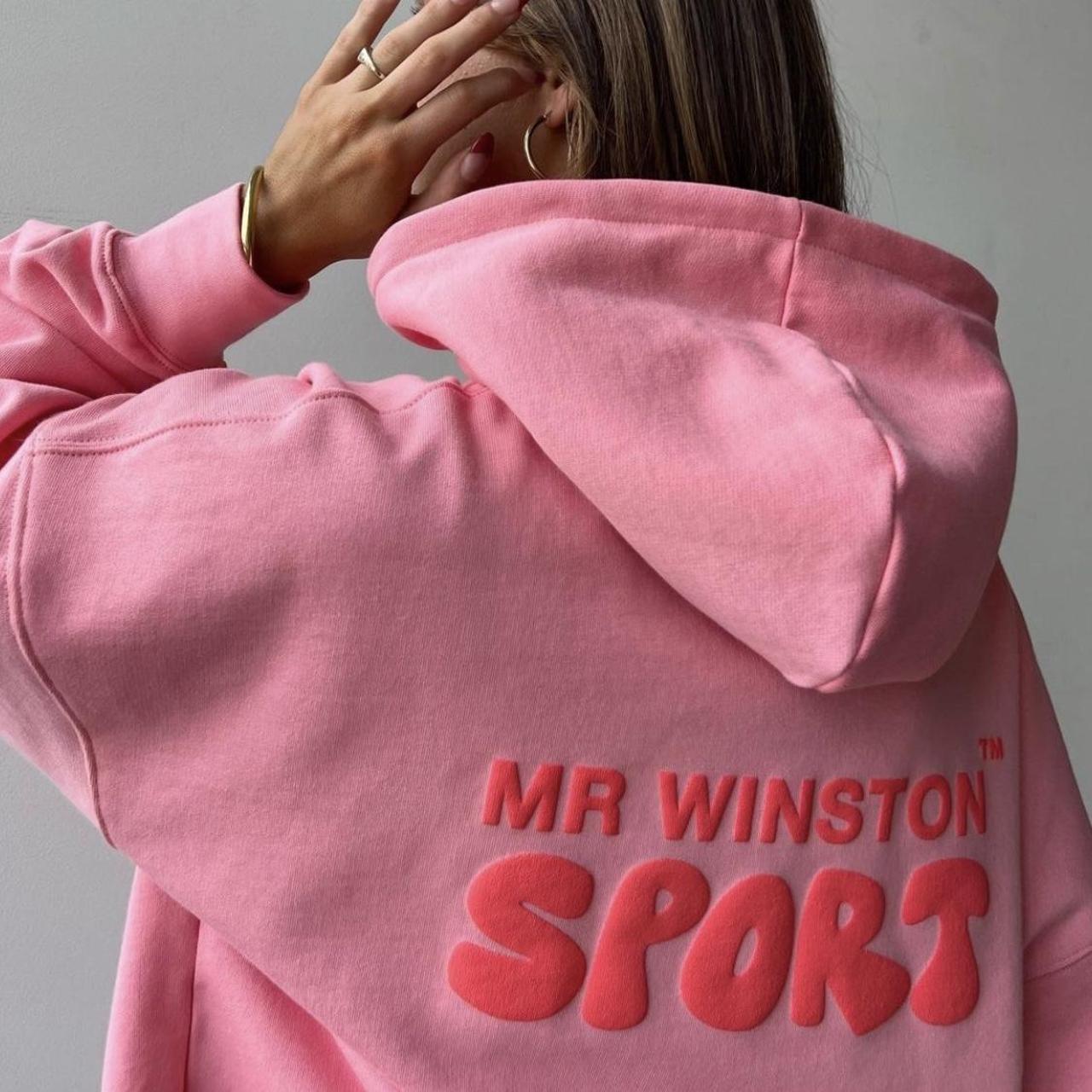 Mr Winston Women's Pink Hoodie | Depop