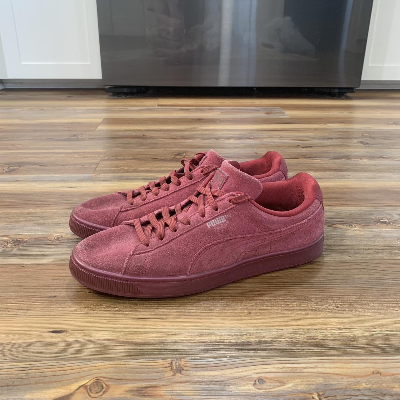 Puma red suede sneakers | Depop