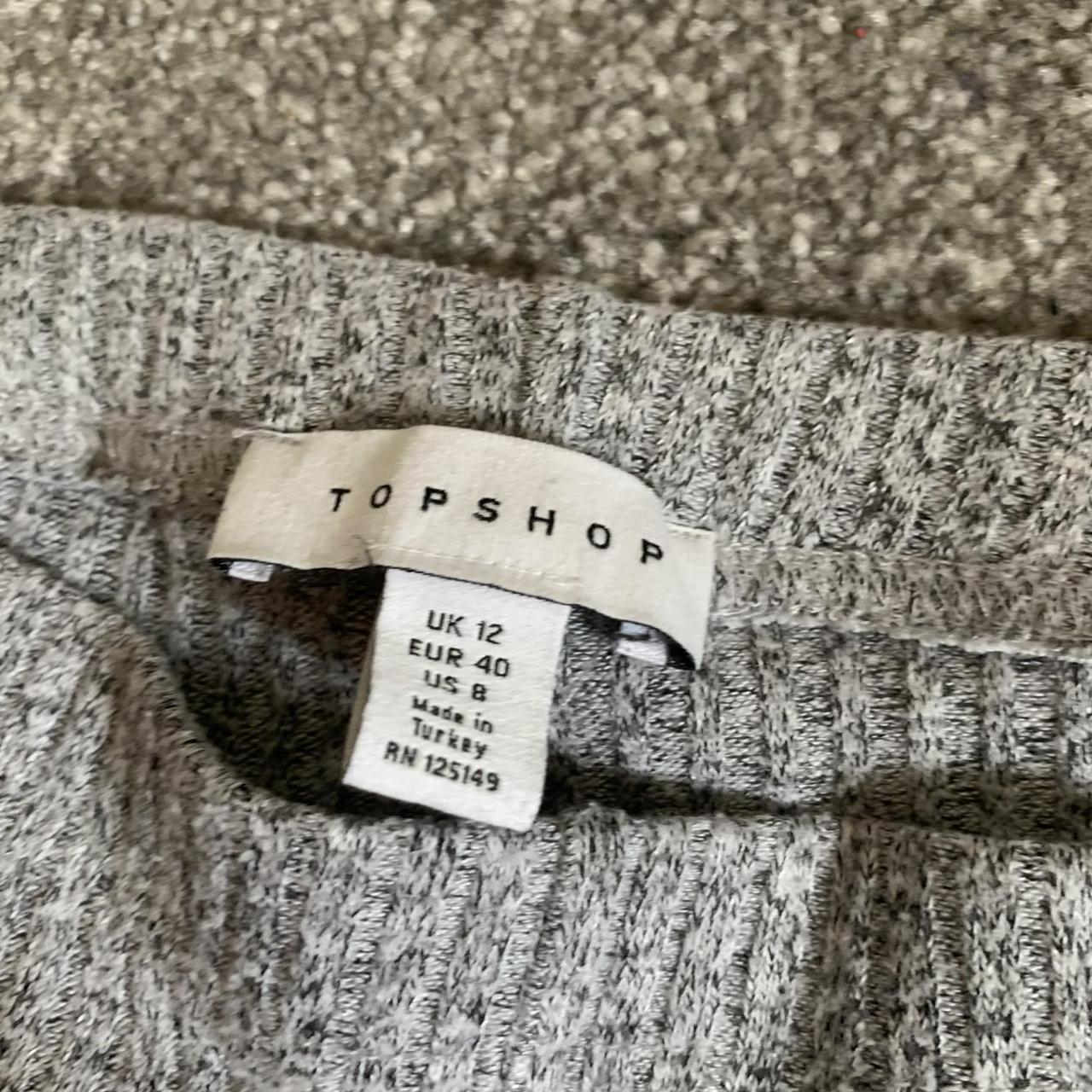 Topshop grey high waisted flares knitted material... - Depop