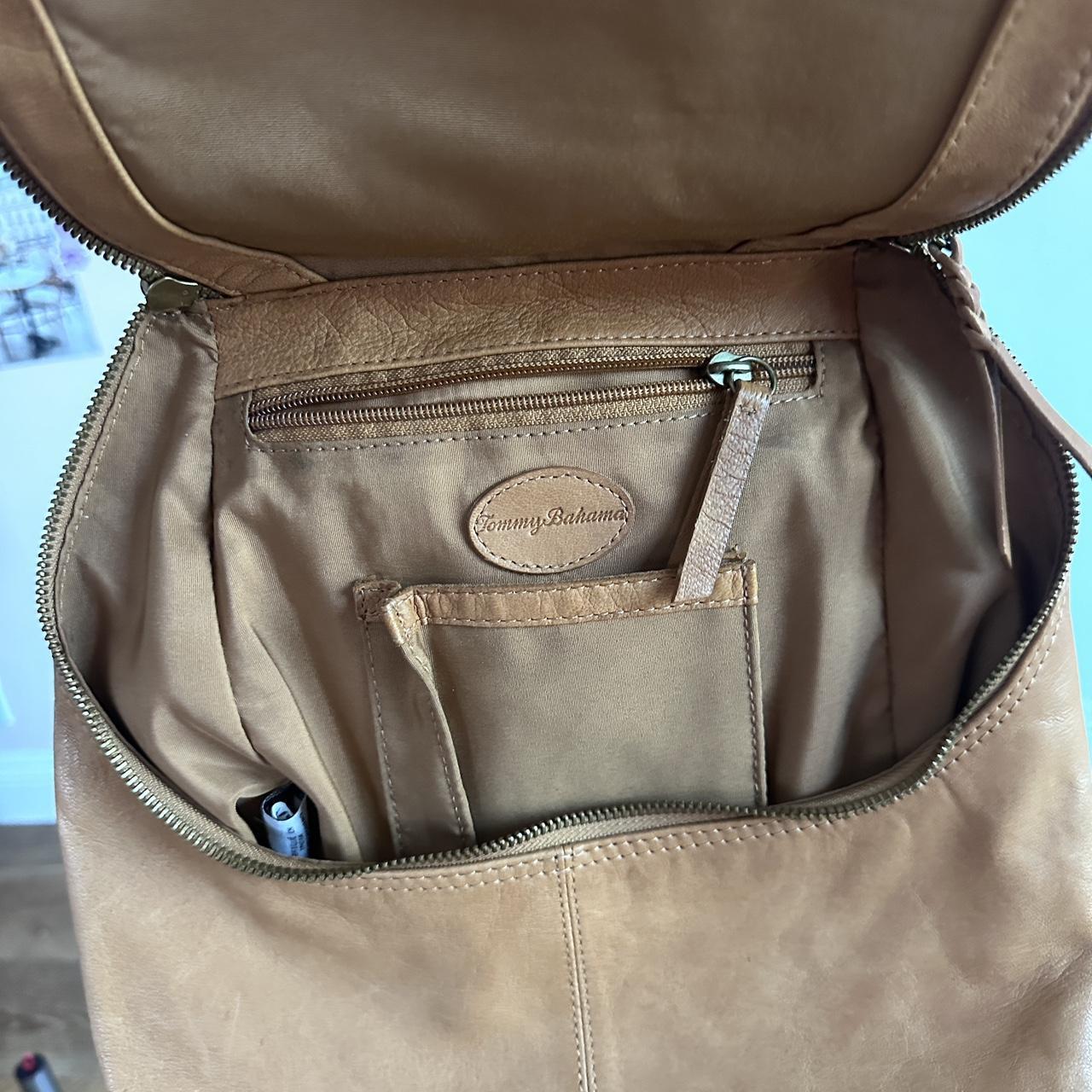 Tommy Bahama super model off duty leather backpack... | Depop
