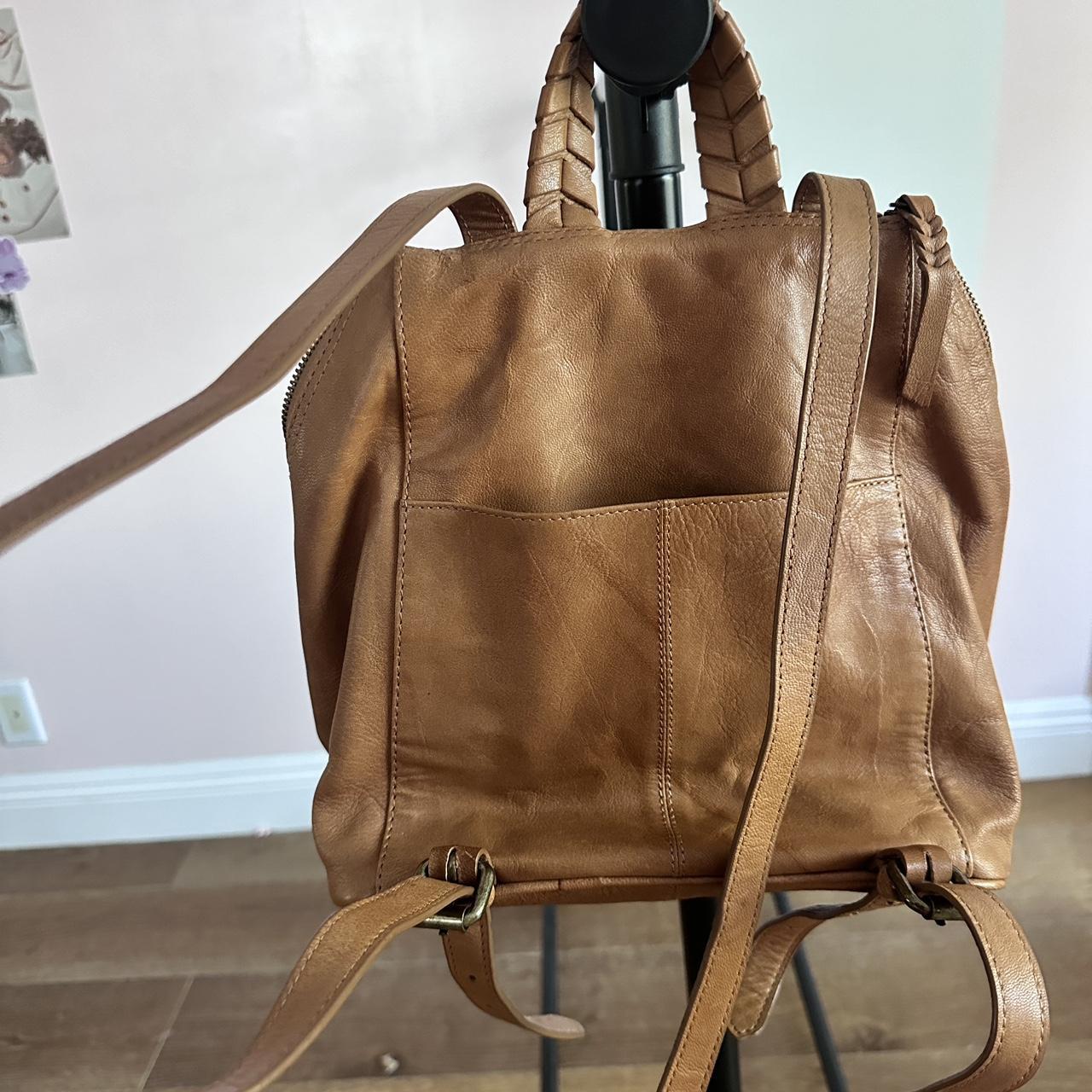 Tommy Bahama super model off duty leather backpack... | Depop