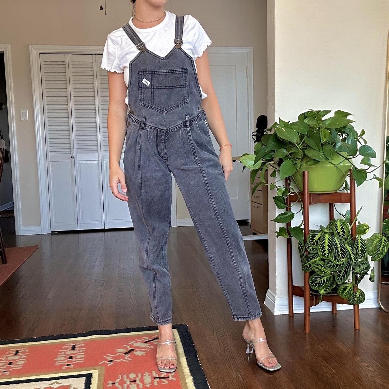 80s Vintage guess overalls! Features a unique... - Depop