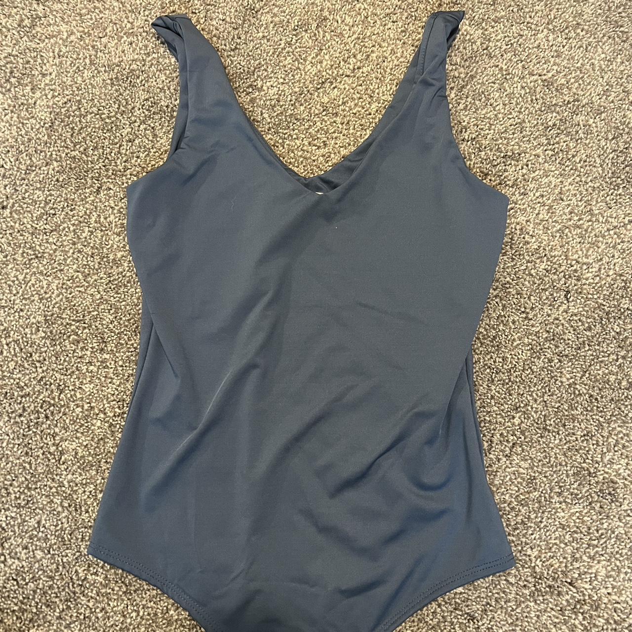 Really cute navy blue body suit. The material is... - Depop