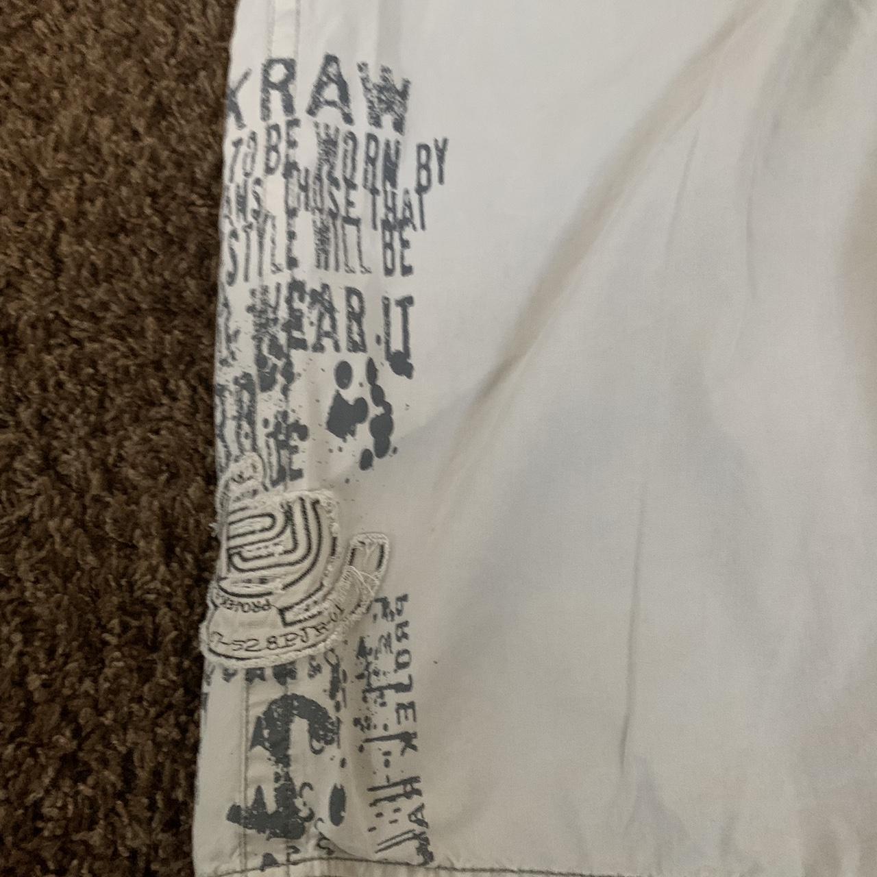 projek raw y2k baggy cargo shorts waist size... - Depop