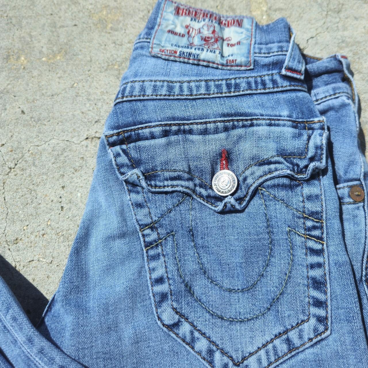 Light blue true religion jeans ☆super cute jeans... - Depop