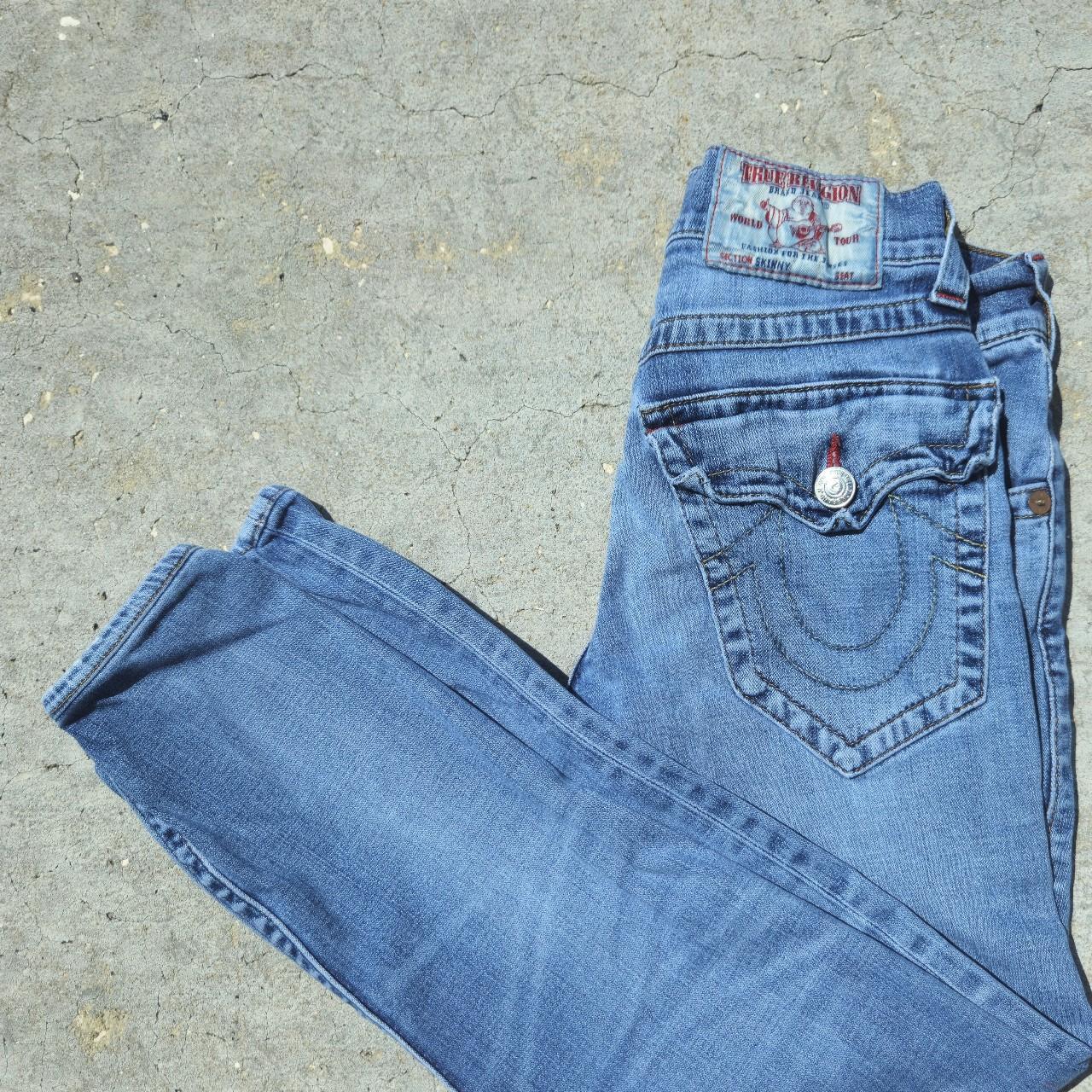 Light blue true religion jeans ☆super cute jeans... - Depop