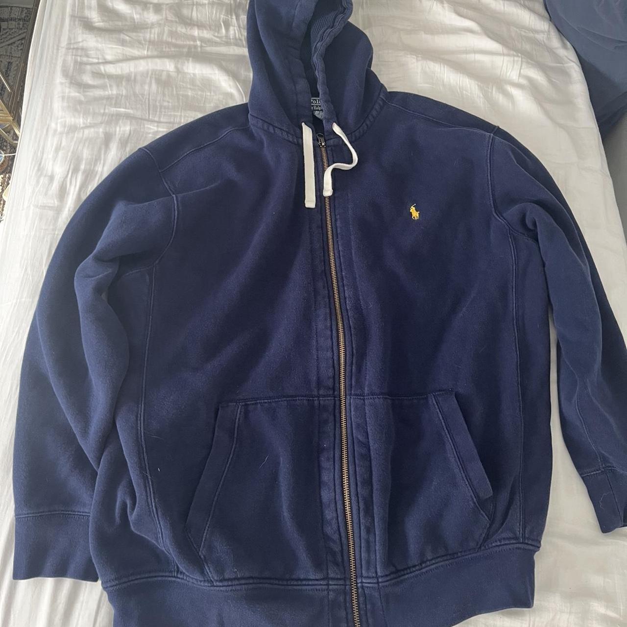 Navy blue Polo jacket 2xl fits hella big Open to... - Depop