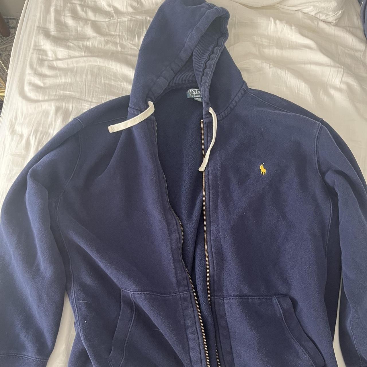 Navy blue Polo jacket 2xl fits hella big Open to... - Depop