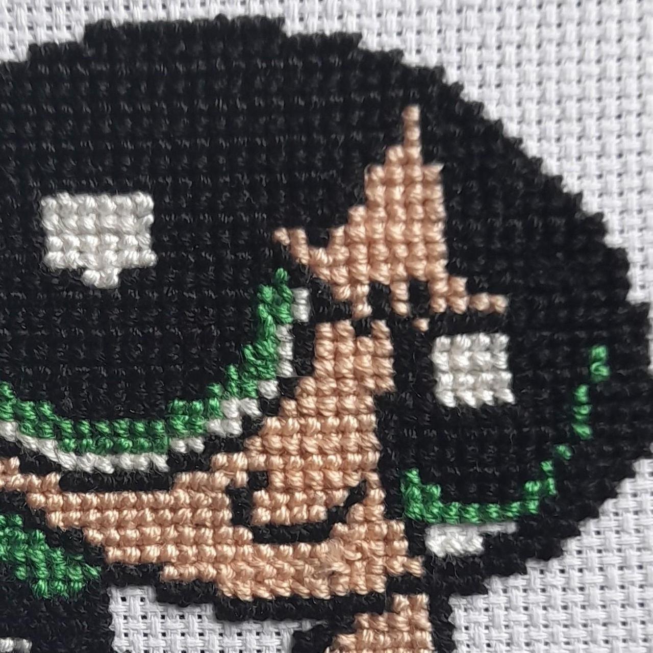 Powerpuff girls Buttercup framed cross stitch 4... - Depop